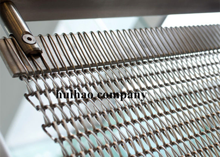 Rose Gold Transit Spiral Weave Wire Mesh For Shop Drapery Divider W1.2m ...