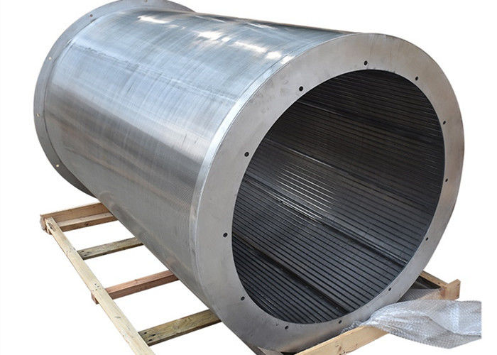 SS Inverted Wrapped V Wedge Wire Filter Mesh For Rotary Drum 0.05MM ...