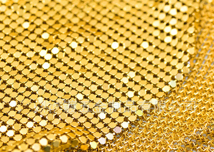 Flexible Aluminum 3mm Metal Sequin Fabric For Interior Decoration