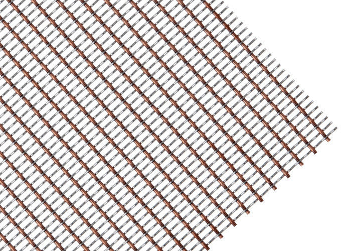 Mesh Rigid Architectural Fabrication Decorative Wire Mesh In Copper ...