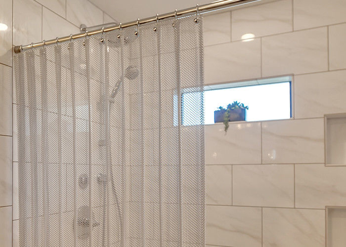Mesh Aluminum Metal Coil Drapery Wire Fabric For Decorative Shower ...