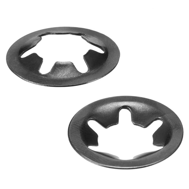 M3 Star Locking Washer - Black Oxide Finish, 65Mn Steel