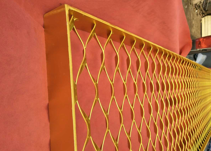 Architecture Aluminum Screen Facade, Expanded Metal Mesh For Window Divider