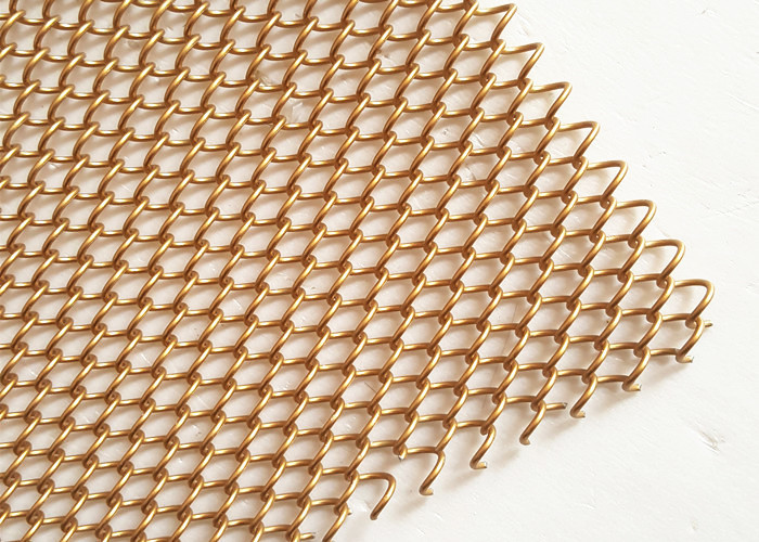 Stainless Steel Flexible Metal Mesh Drapery With 1.2MM Wire For ...