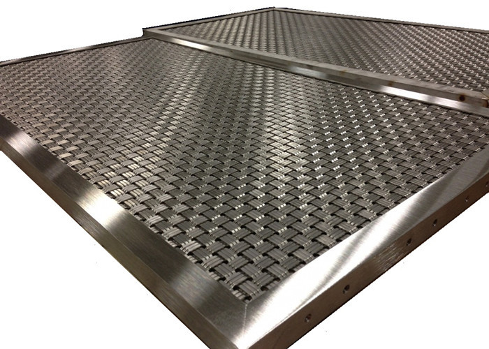 Weave Rigid Mesh Type Elevator Cab Mesh Panel With Custom V Aluminum Frame