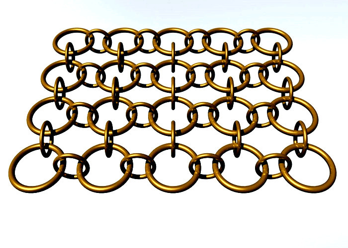 wall decoration Metal Ring Mesh with Round Wire For Decorative Ceiling ...
