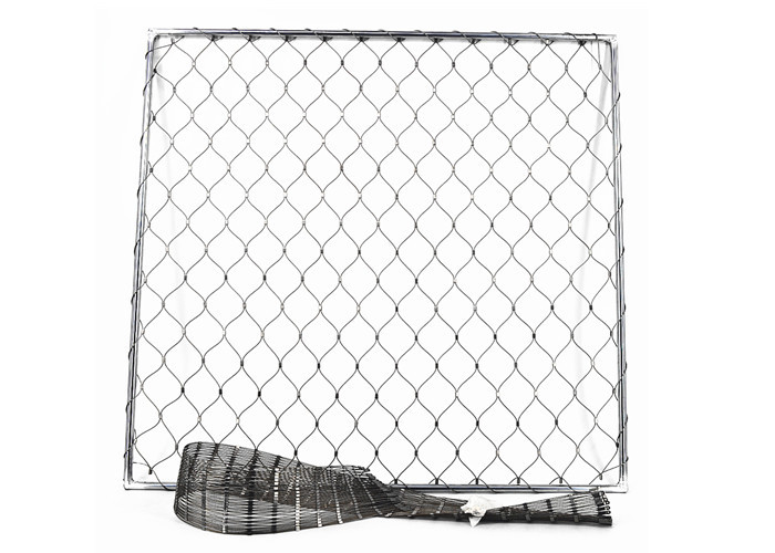 Railing Stainless Steel Rope Mesh For Bridge , Staircase Fence Mesh In ...