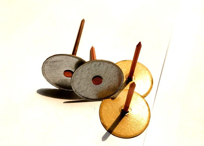 Bevel Edge Cup Head Insulation Weld Pins With retaining washer