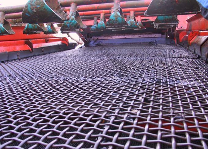 65 Mn Anti Clogging Seperator Mesh , Self Cleaning Screen Mesh For Crusher
