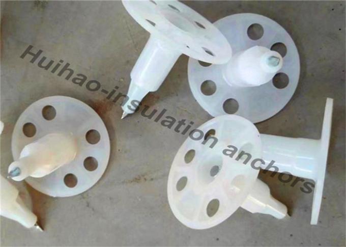 M8X120mm Nylon Frame Fixing Anchors , Plastic Fixing Pins with Nail Inside