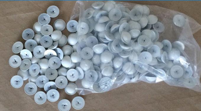 Metal Self Locking Domed Caps , White Black Color Dome Cap Washer Cover ...