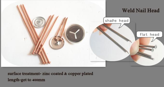2.7 X 75MM Aluminium CD Weld Pins With Flat Head, 10Ga X 110mm CD Stud ...