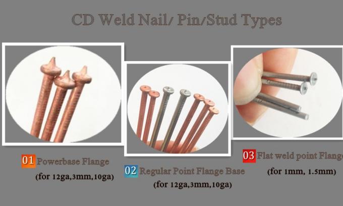 2.7 X 75MM Aluminium CD Weld Pins With Flat Head, 10Ga X 110mm CD Stud ...