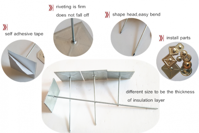Hvac System Self Adhesive Insulation Pins, Duct Insulation Stick Pins ...