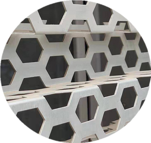 Perforated Metal Screen Facade 26mm X 61mm Hexagonal Hole For 4S Shop ...