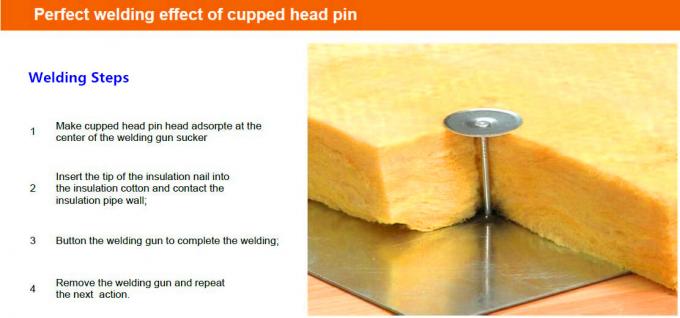 38mm Galvanized Steel CD Weld Pins for Duct Liner