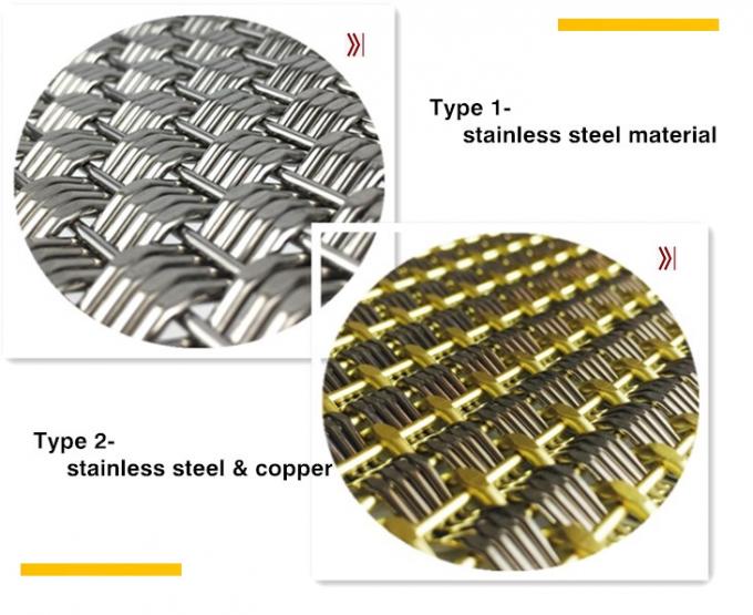 Gateway Mesh Architectural Wire Mesh , Elevator Cabs Fashioned Wire Mesh