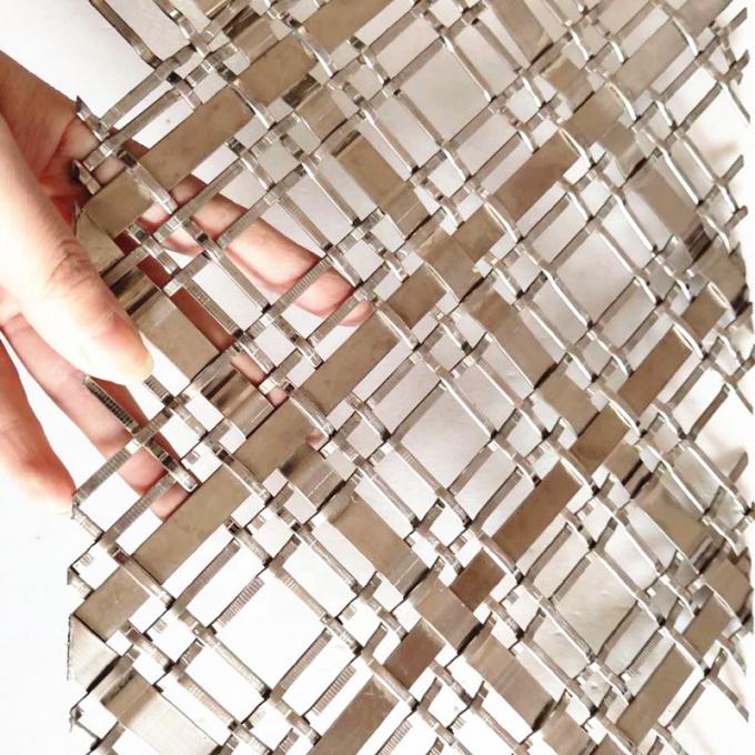 Pre - Crimped Woven Architectural Wire Mesh Panels With Versatile Spine ...