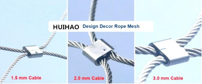 Architectural Fence X Tend Wire Rope Mesh , Flexible Stainless Steel ...