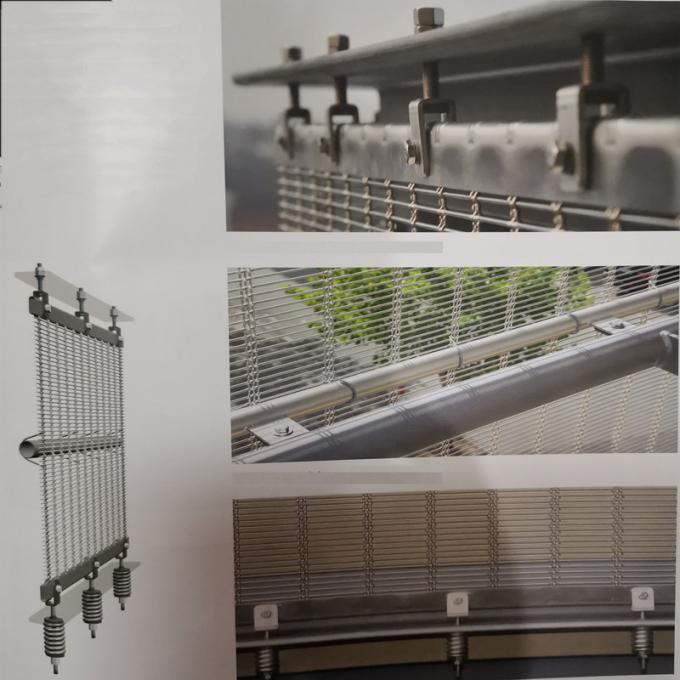Cable Rod Architectural Wire Mesh Fabric For Facade Cladding Or Room ...