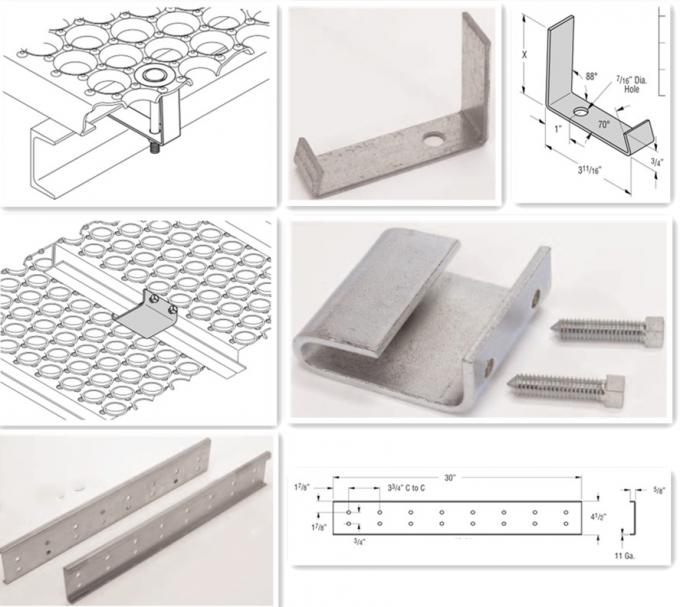 2mm Perforated O Grip Strut Grating Traction Tread Flooring