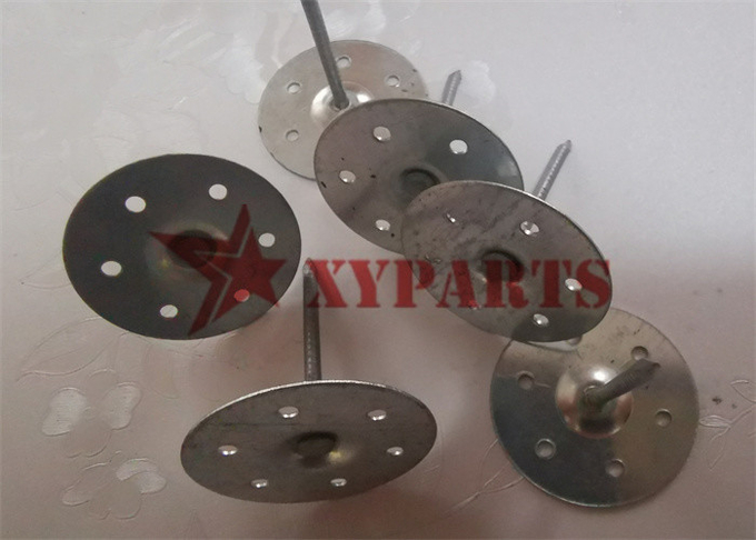 M3*75 Mm Galvanized Marine Insulation Pins With Perforated Disc Base