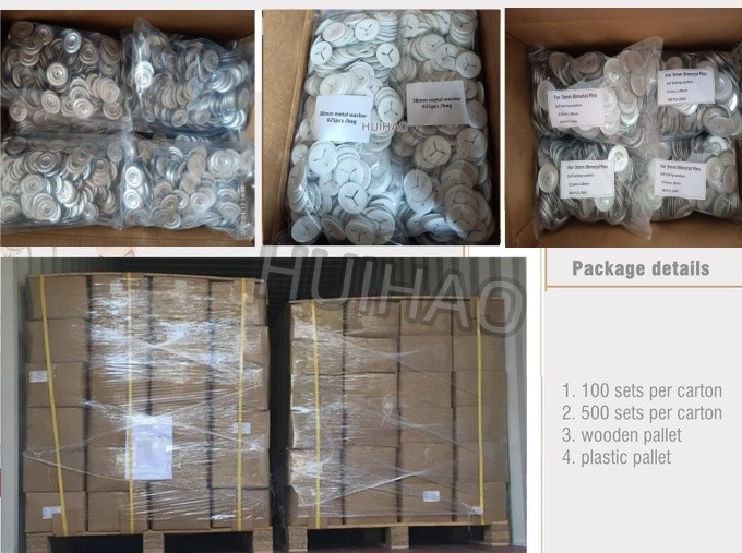 1-1/2" Galvanized Steel Insulation Speed Clips For Weld Studs