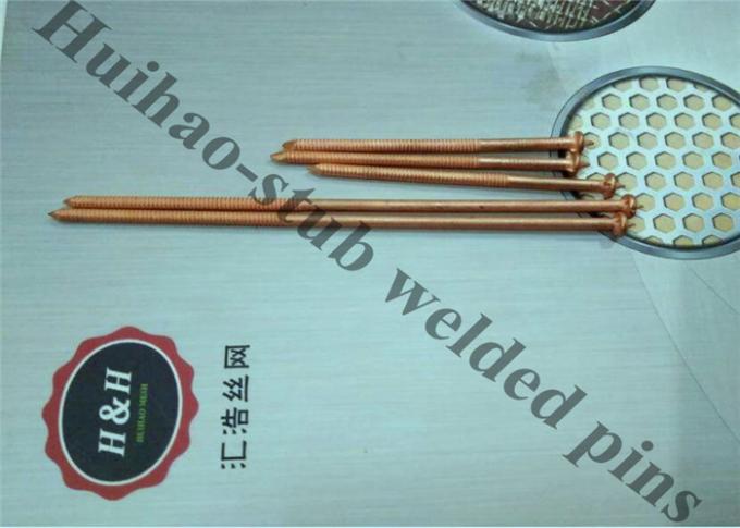 10Ga Metal Flanged CD Stud Welding Pins , Copper Plated Weld Pins For ...