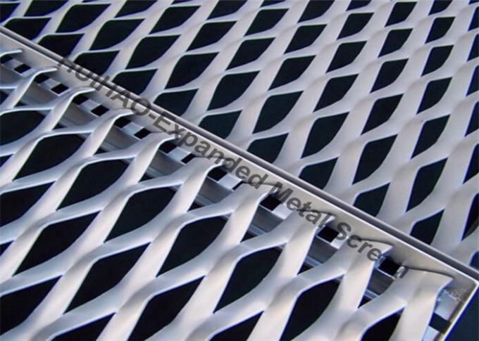 Aluminum Expanded Metal Mesh For Cladding , Frame Expanded Metal Screen ...