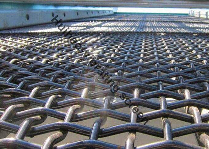 65 Mn Steel Quarry Screen Mesh Square Opening For Screening Rock ...