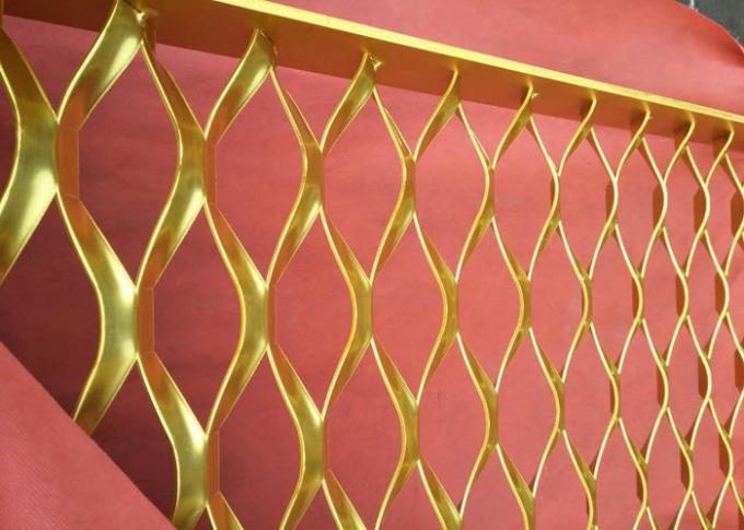 Architecture Aluminum Screen Facade, Expanded Metal Mesh For Window Divider