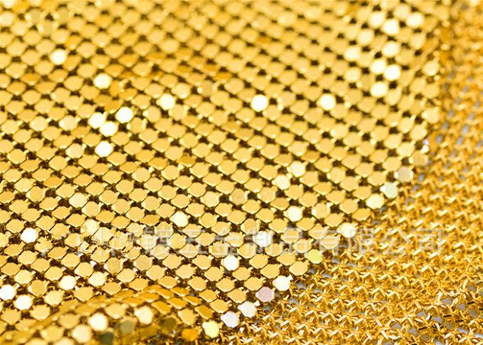 4x4mm Aluminium Metal Flake Fabric In Gold Used As Auxiliary Material