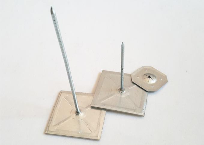 2-1/2" Metal Insulation Hangers , Self Adhesive Insulation Hangers HVAC ...