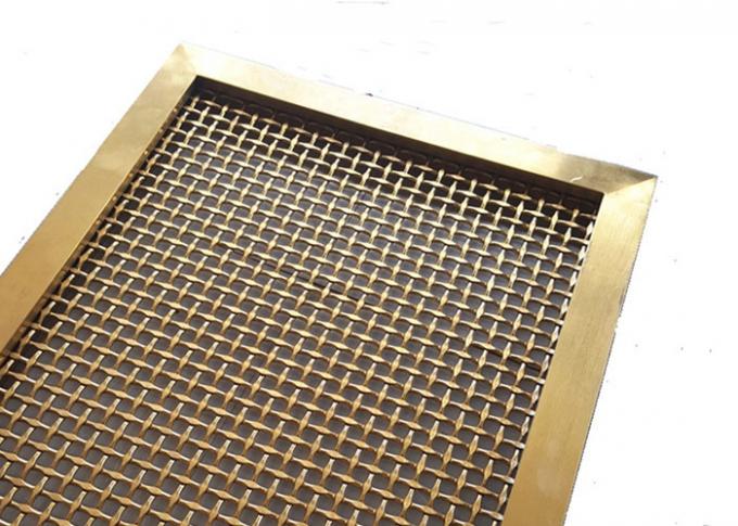 Weave Rigid Mesh Type Elevator Cab Mesh Panel With Custom V Aluminum Frame