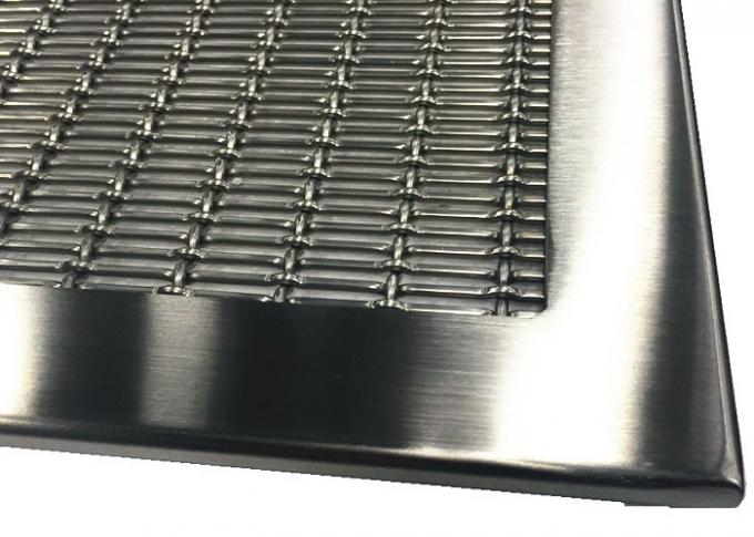 Weave Rigid Mesh Type Elevator Cab Mesh Panel With Custom V Aluminum Frame