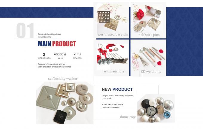 Rockwool Insulation Fixing Pins Galvanized Steel Perforated Base