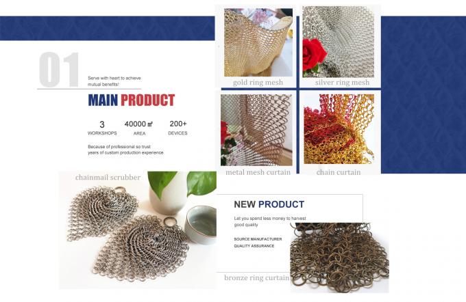 Stainless Steel Anti Cut Metal Ring Mesh Chainmail Mesh Use For ...