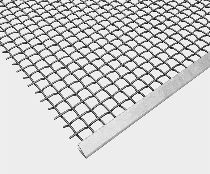 Square Opening Vibrating Wire Mesh Screen Steel Woven Aggregate Processing